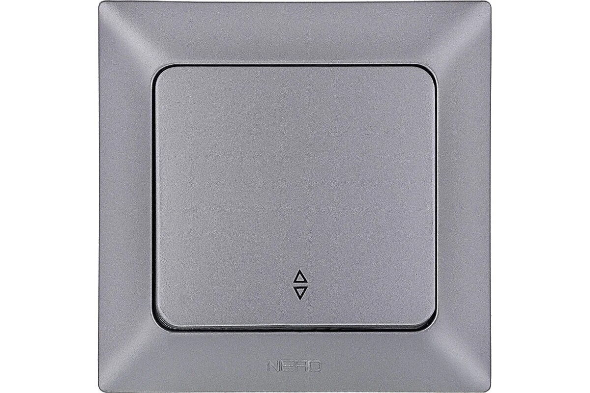 Aras NE-AD проходной выключатель 1 клавиша 10 А 250 В графит 93-121-05 версия