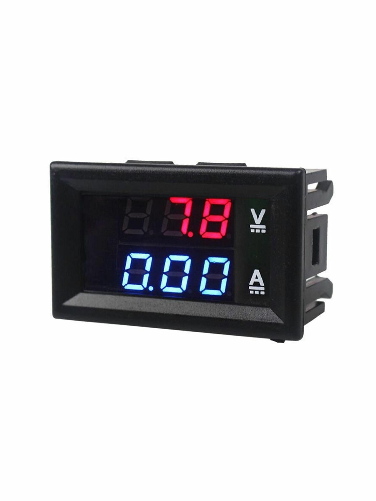 Цифровой вольтметр и амперметр DC 0-100V с двойным дисплеем