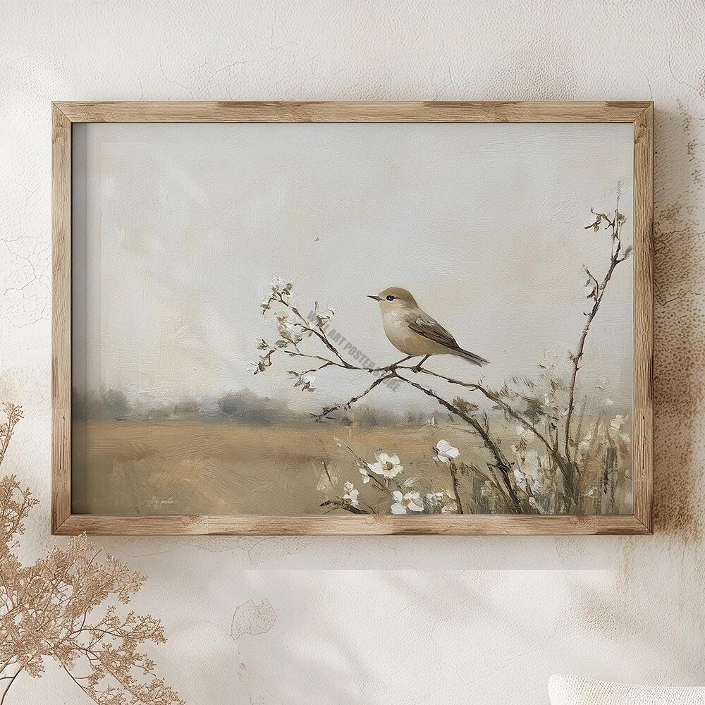 Постер с птицей, винтаж, 20x30см, CJ55299