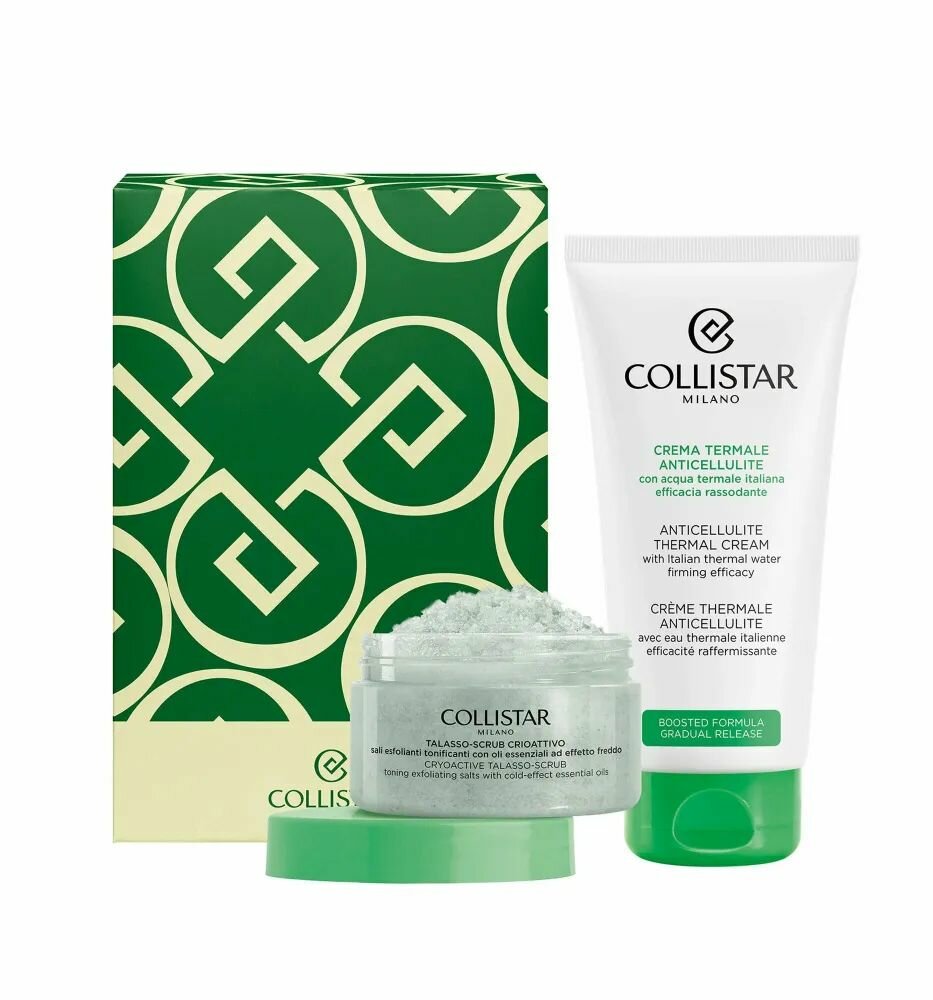 Набор Collistar Антицеллюлитный термальный крем 175 мл + Криоактивному талассо-скрабу 150 г