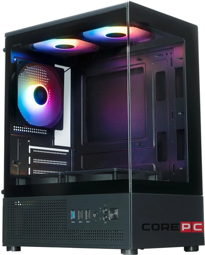 Компьютерный корпус XASTRA Q300M 5ARGB-C6 Black (Q300M-5FC12A-C6)