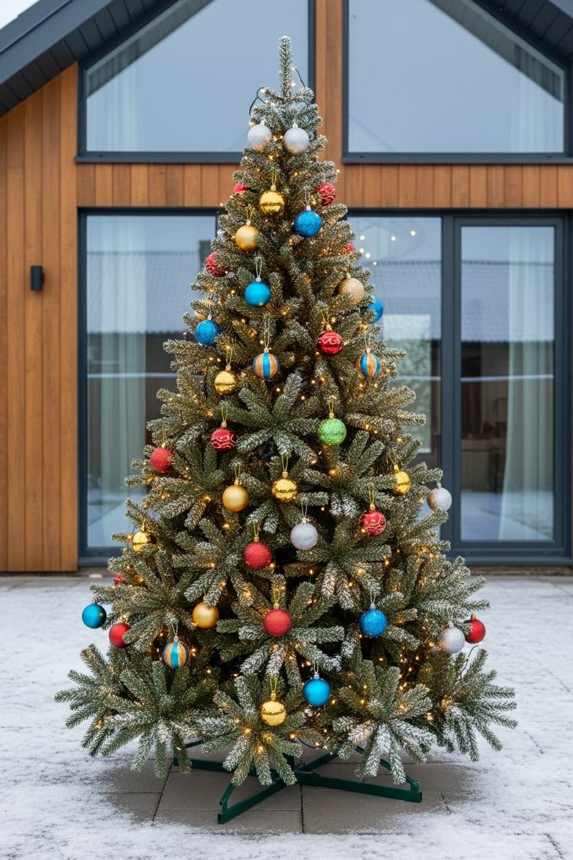 Елка искусственная уличная 2.5м, ПВХ, Альпийская ствольная, Crystal Trees