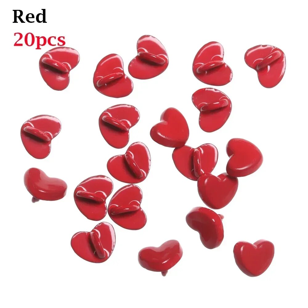 Красные сердечки на липучке 20 шт, Style 22
