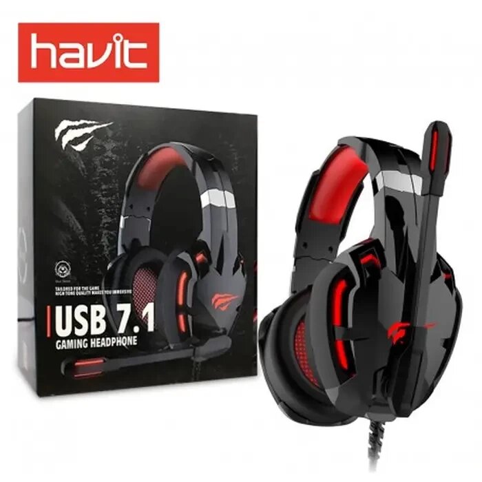 Гарнитура игровая с подсветкой HAVIT GAMENOTE HV-H2001U 7.1 Gaming