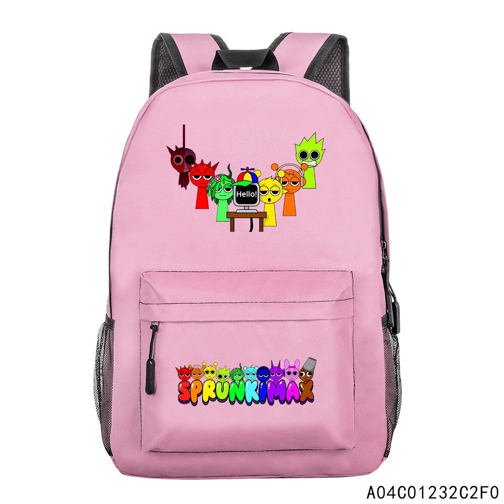 Spot SprunkiPlush Rhythm Box Студенческая школьная сумка Большой вместительный рюкзак с героями мультфильмов Детский рюкзак оптом