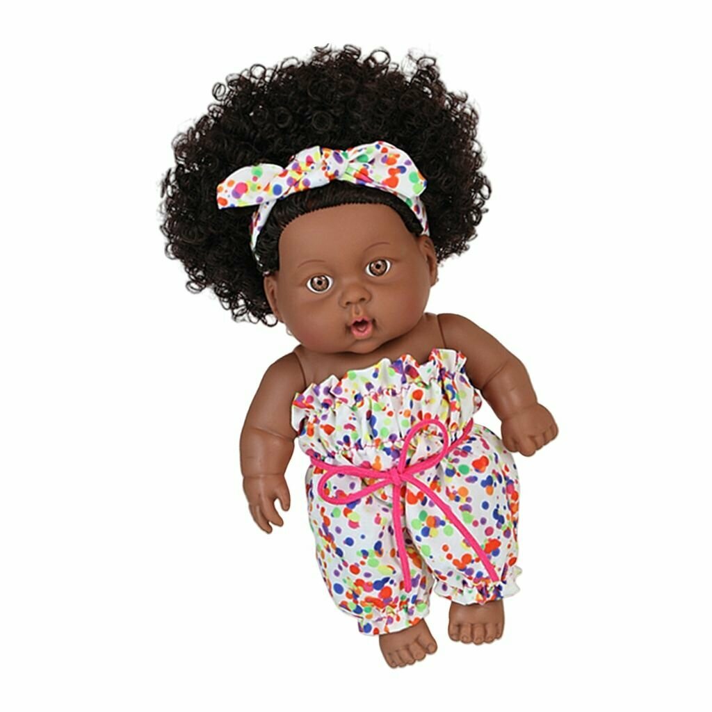 8-дюймовая африканская черная детская симпатичная кукла-симулятор куклы-070C