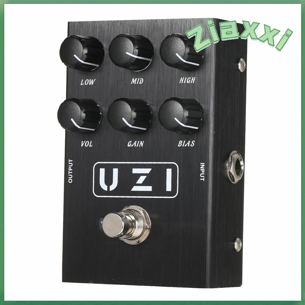 Эффект педаль для гитары UZI, мини гитара, мощный дисторшн, для тяжелой музыки