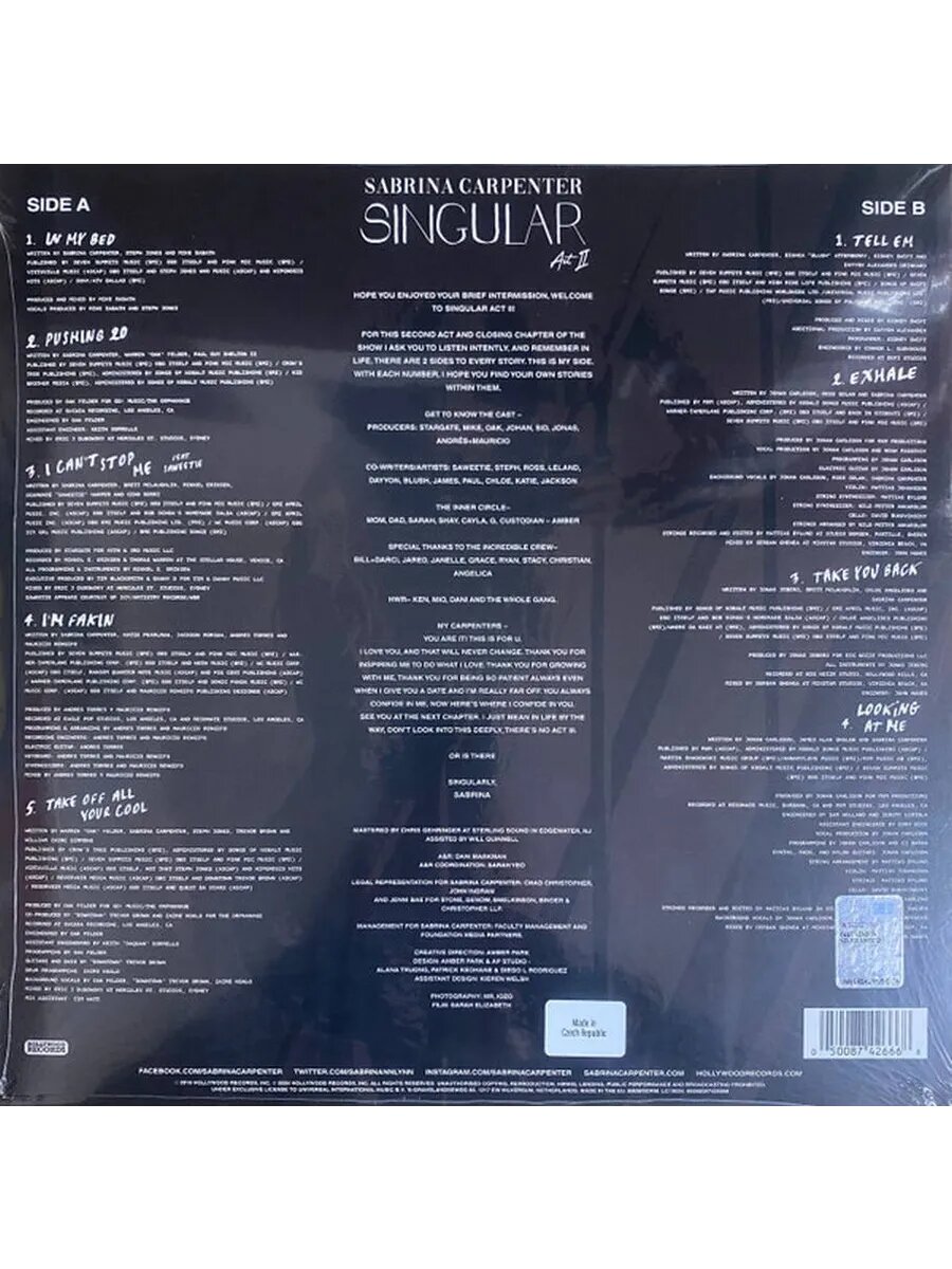 Sabrina Carpenter-Singular Act II — фото 1