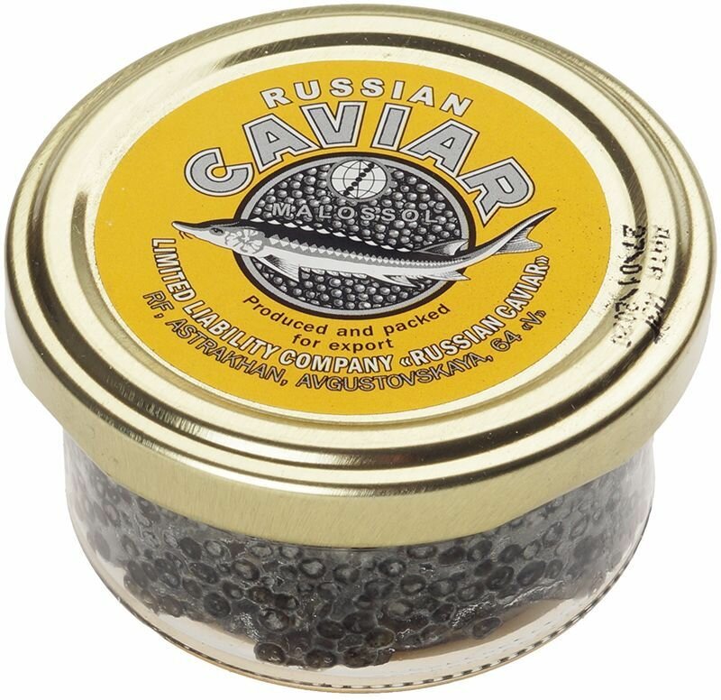 Икра черная осетровая малосоленая без консервантов замороженная 50г