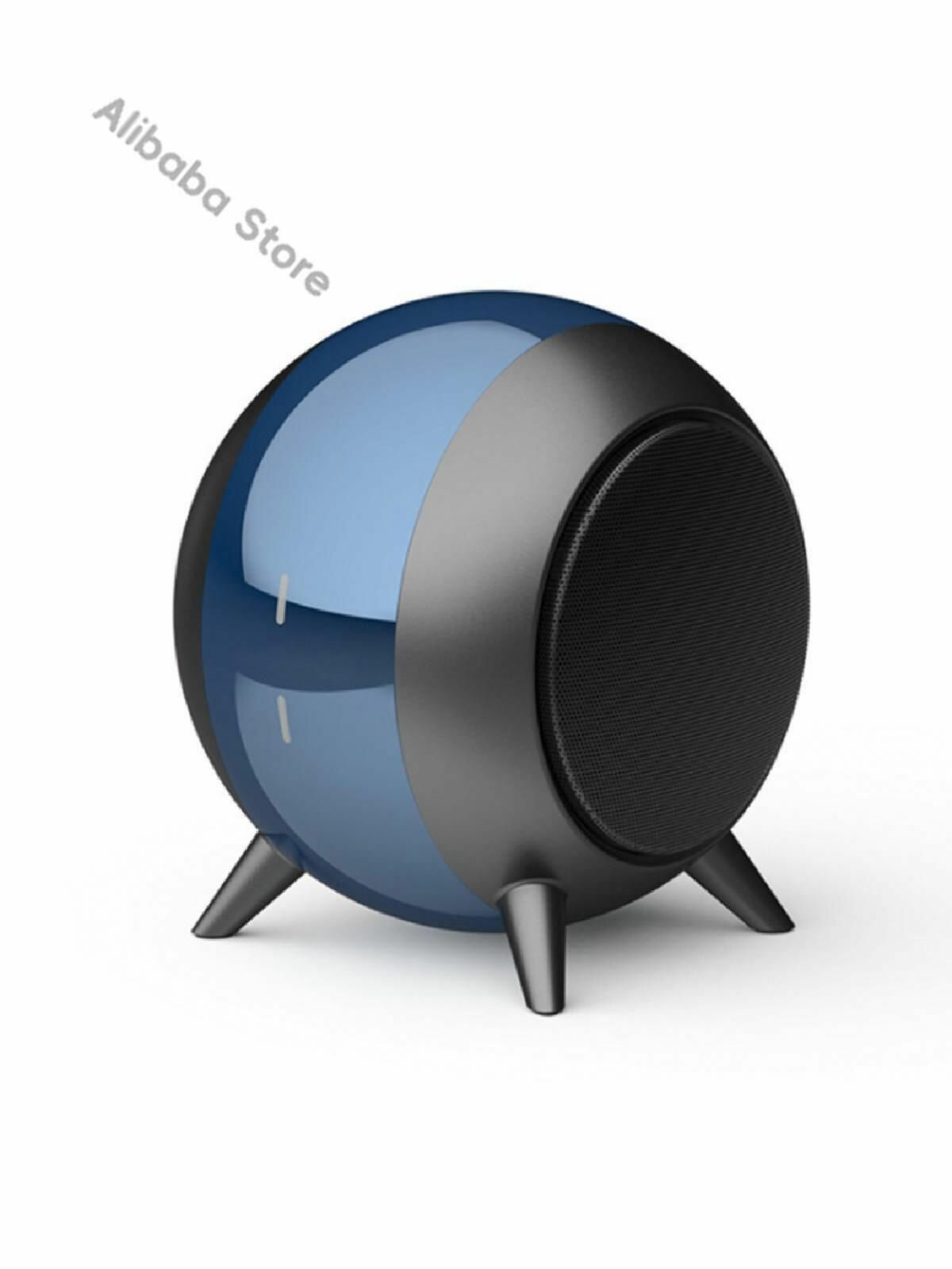 Умная колонка, Беспроводной динамик Bluetooth mini metal small steel cannon-Пластик-синий
