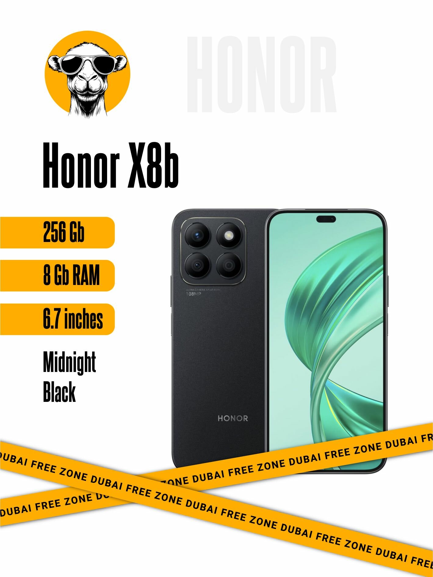 Смартфон Honor X8b 8/256Gb Midnight Black/Черный