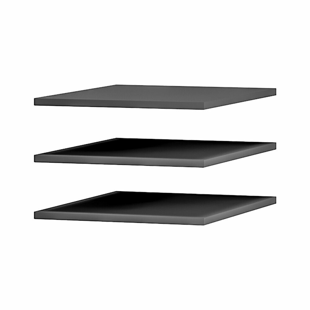 Полка ПЛ-05 (Ш 368 мм х Г 480 м) для симпл ПН-17, Кимберли ПН-16 36,8х48,0х1,6 см, белый, графит