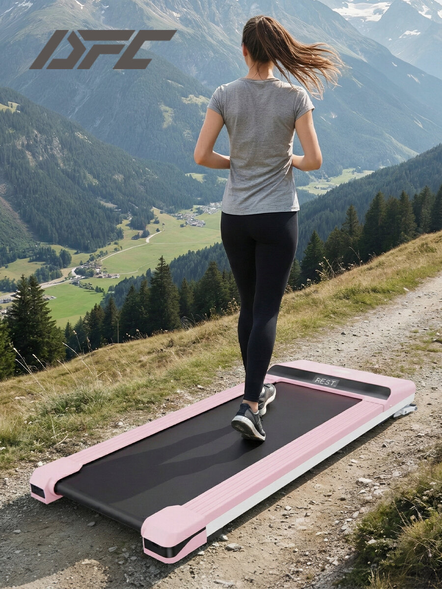 Компактная беговая дорожка DFC UMAY, розовая