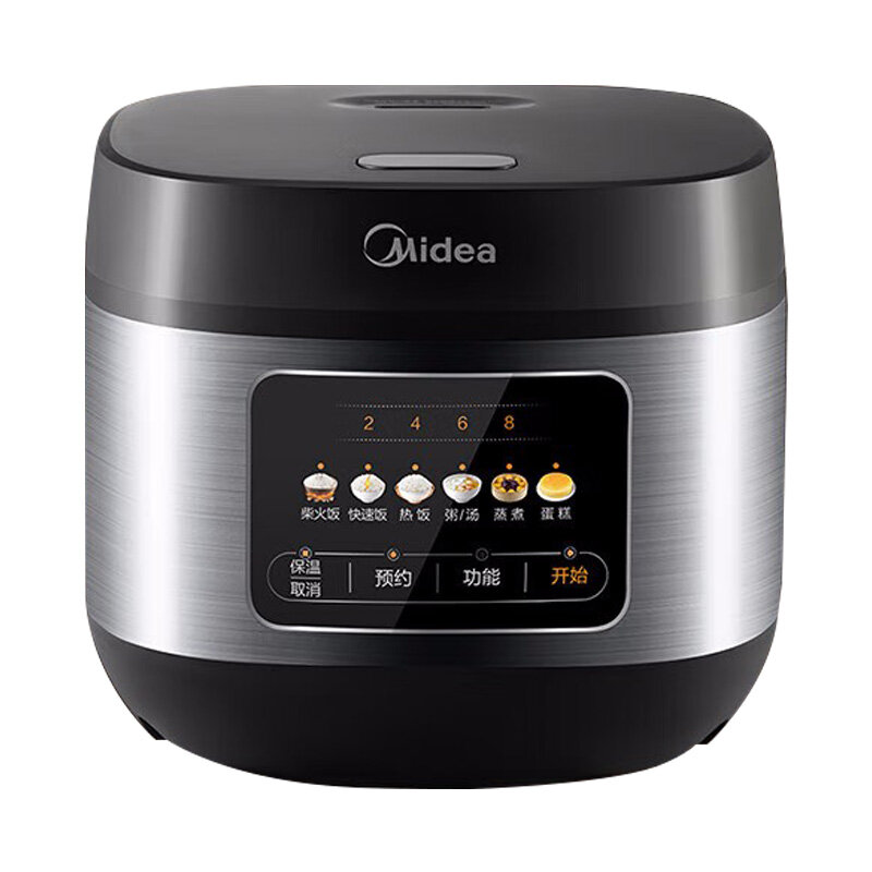 Рисоварка Midea 13510291, серебристая, мощность 700 Вт, объем 1.8 л, автоматическое отключение, для риса и каши