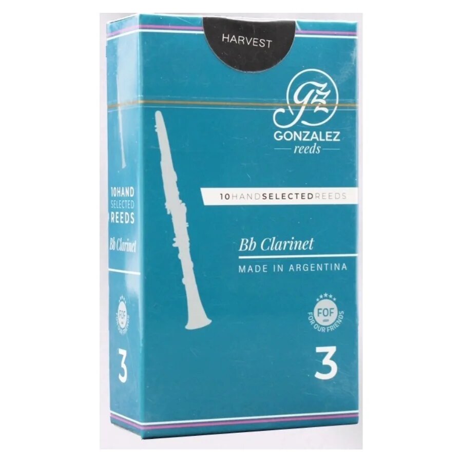 Gonzalez FOF синие дудки для кларнета Bb, набор из 10 шт. FOF Clarinet 3