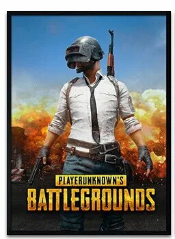 Картина PUBG на холсте Белый, 1, 50X70cm Unframed