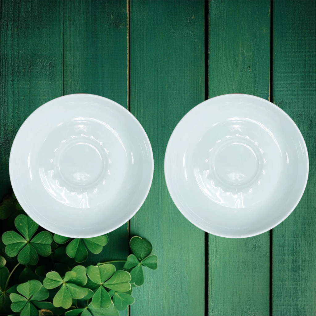 Блюдце фарфор диаметр 15 см 2 штуки, Добрушский Фарфоровый Завод