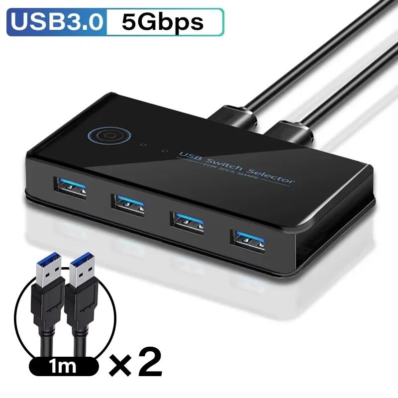 USB 3.0 KVM-переключатель ONEVAN 2 входа 4 выхода USB3.0