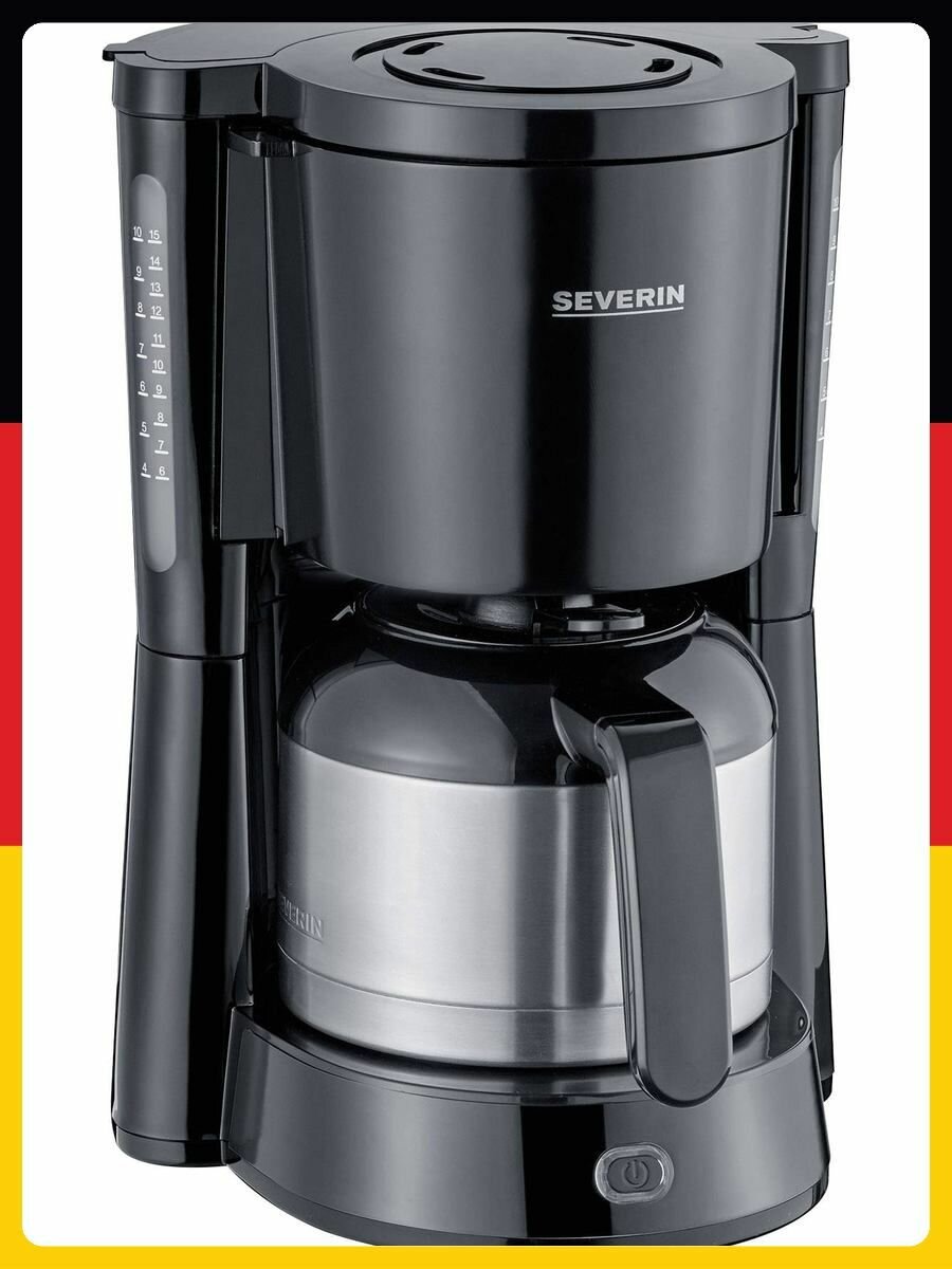 Кофеварка Severin KA 4835, черная, вместимость: 8 чашек