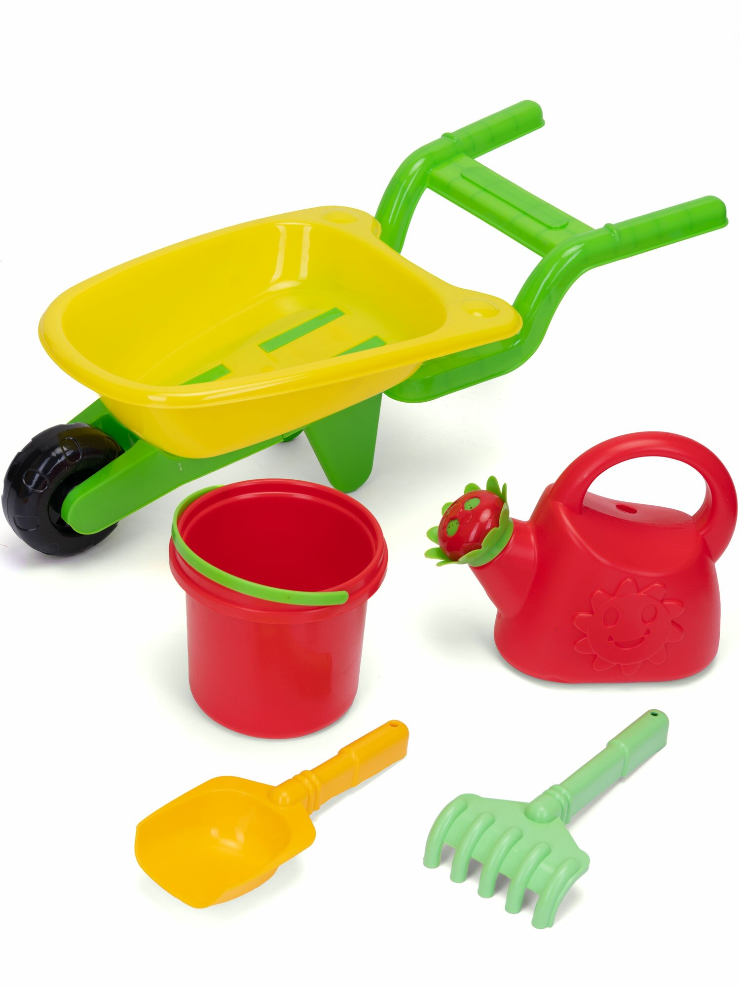 Набор для песочницы детский и тачка садовая детская
