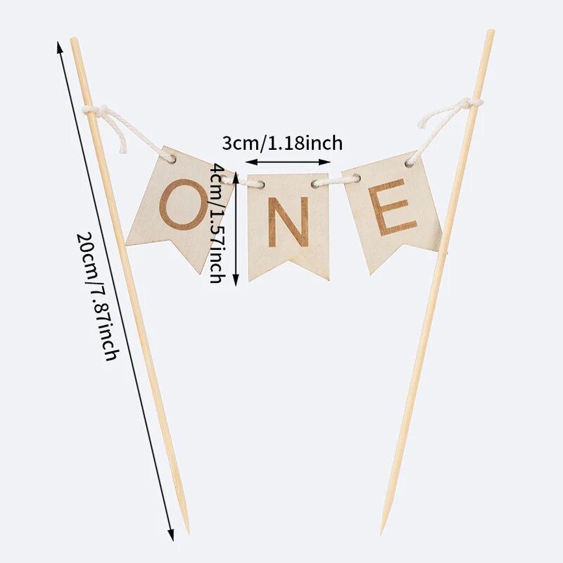 YOMDID новый деревянный цельный рочный топпер для торта на день рождения, один флаг для торта, детский первый день рождения, детский душ, вечерние украшения торта, принадлежности