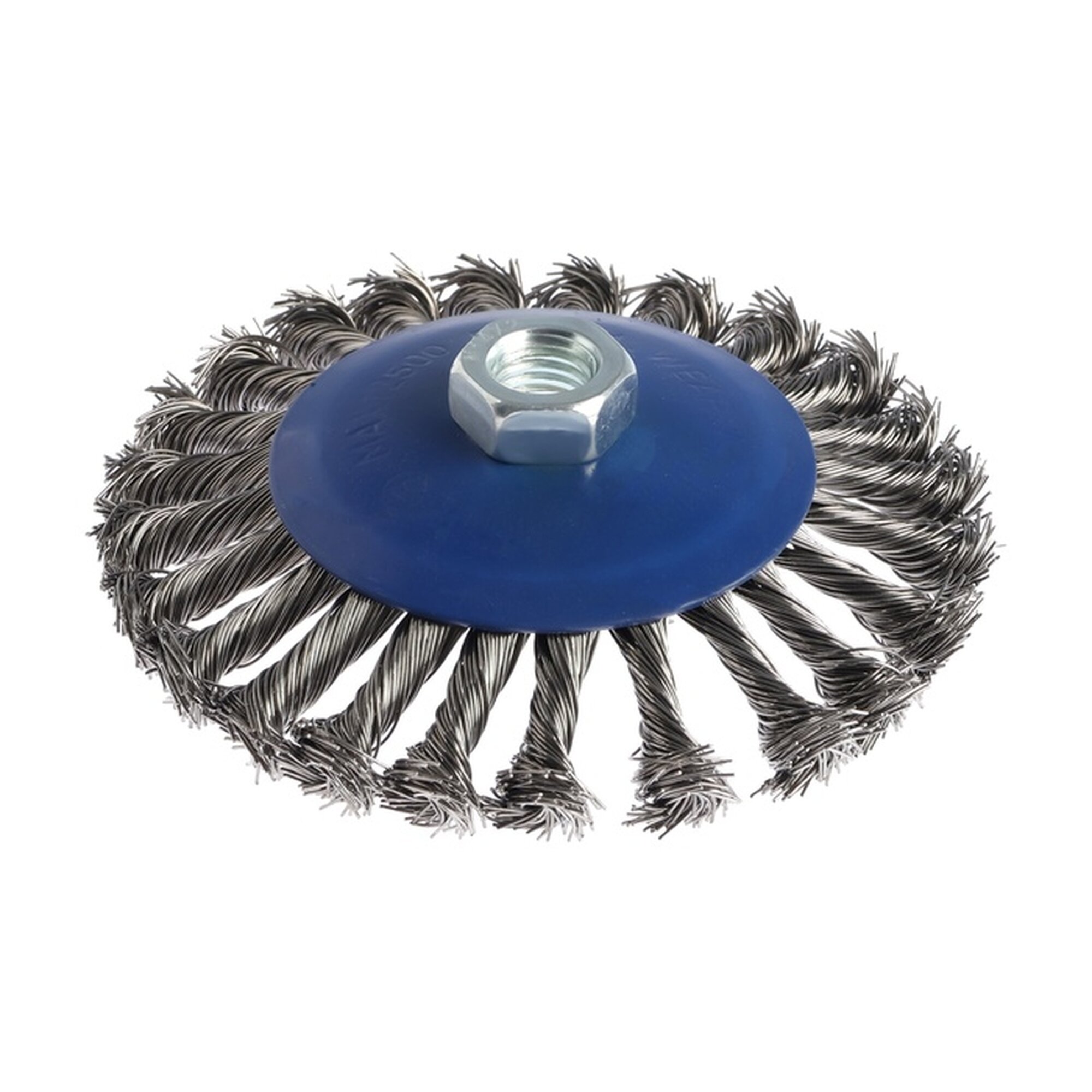 Щетка металлическая для УШМ тундра, крученая проволока, "тарелка", М14, 125 мм