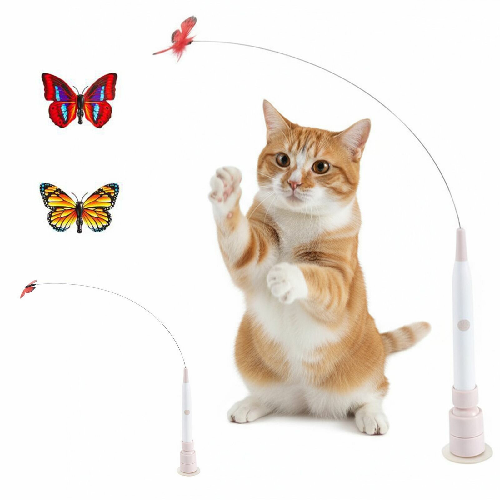 Автоматическая игрушка для кошек с присоской и дистанционным управлением