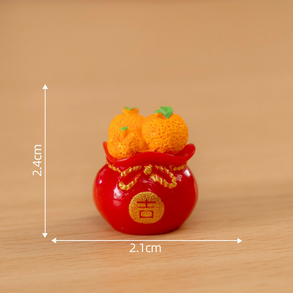 Фигурка resin orange cat blind box, миниатюрный декор для стола и машины, оранжевый пакет