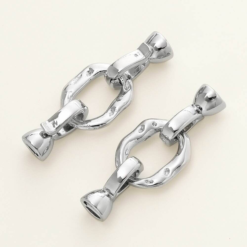 Застежка для бижутерии, 2 шт, медная застежка-карабин для ожерелья и браслета, фурнитура для DIY украшений ручной работы, надежное закрытие цепочки