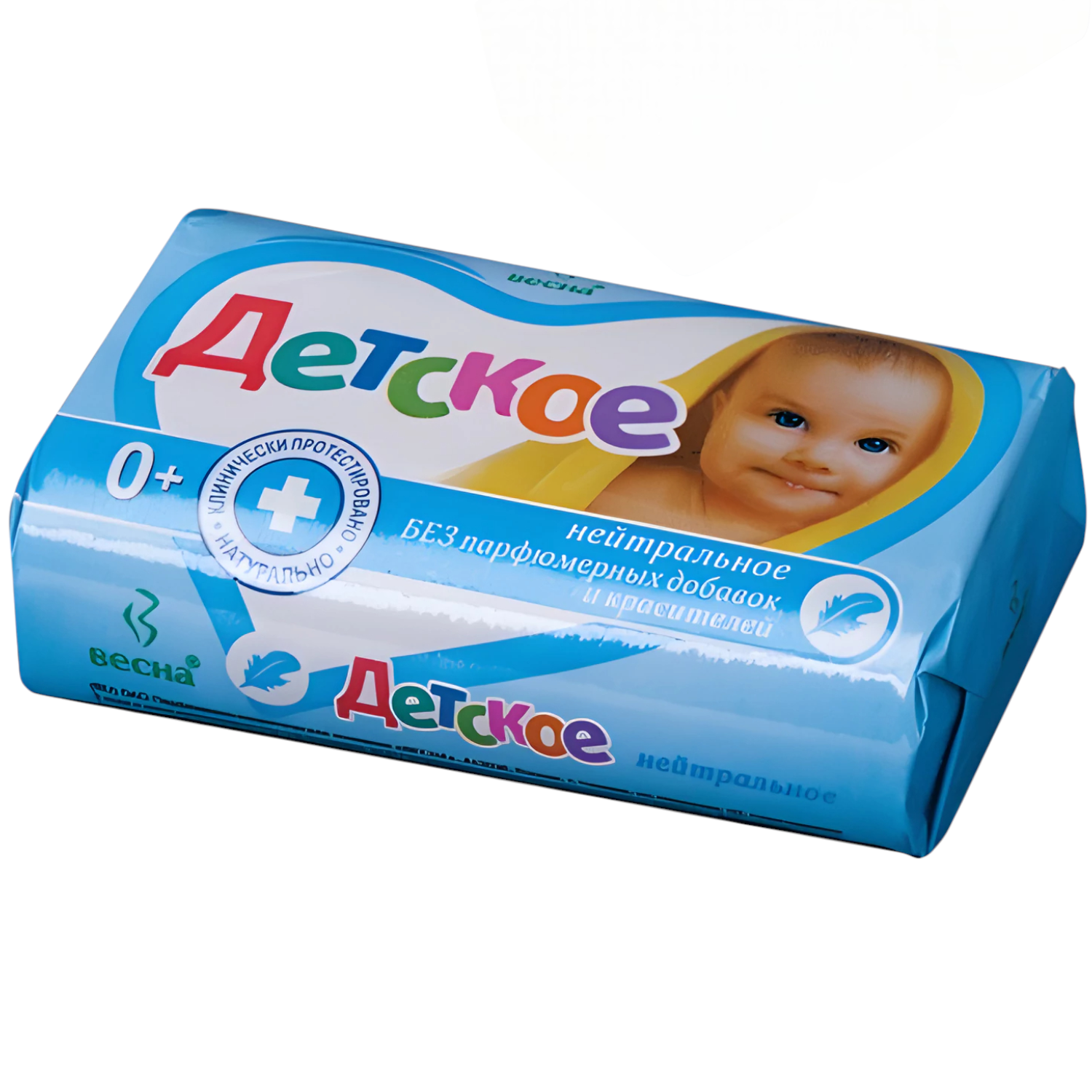 Мыло туалетное 90 г детское (Весна), нейтральное, без отдушек и красителей, 1140, 6112, 1140,6112