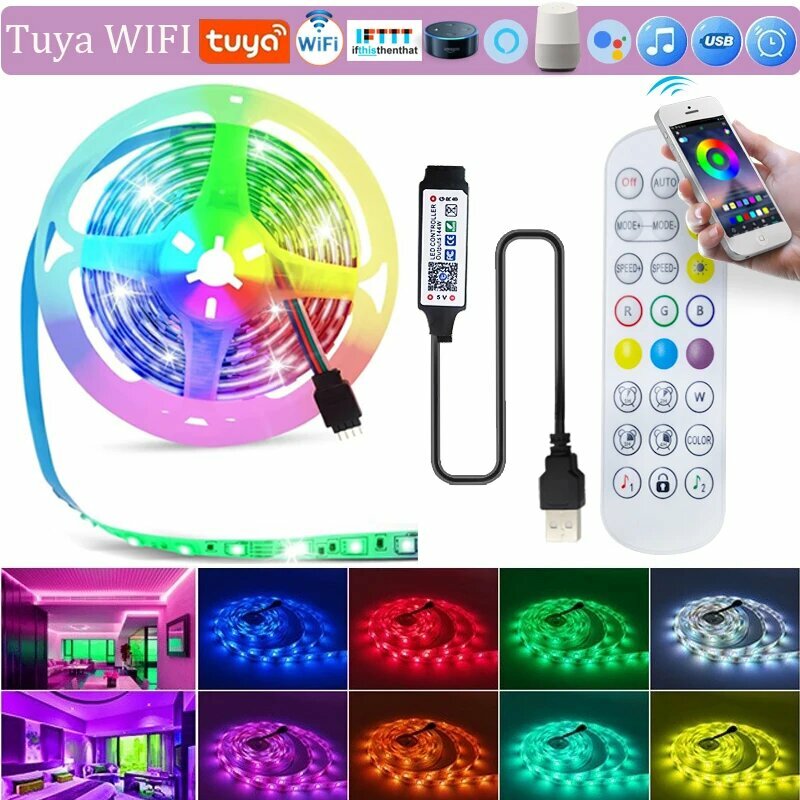 RGB светодиодная лента 3м Tuya WiFi USB