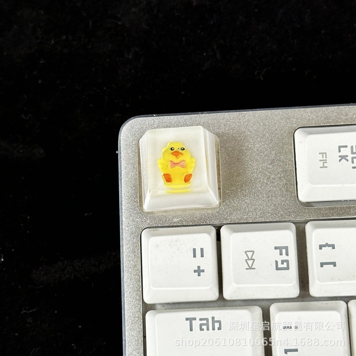 Трансграничный diy личность мультфильм капающий клей прозрачная маленькая желтая утка колпачок милая утка