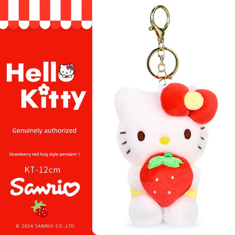 Оригинальный плюшевый кулон Hello Kitty, брелок для сумки Hello Kitty, игрушка-украшение, подарок на день рождения
