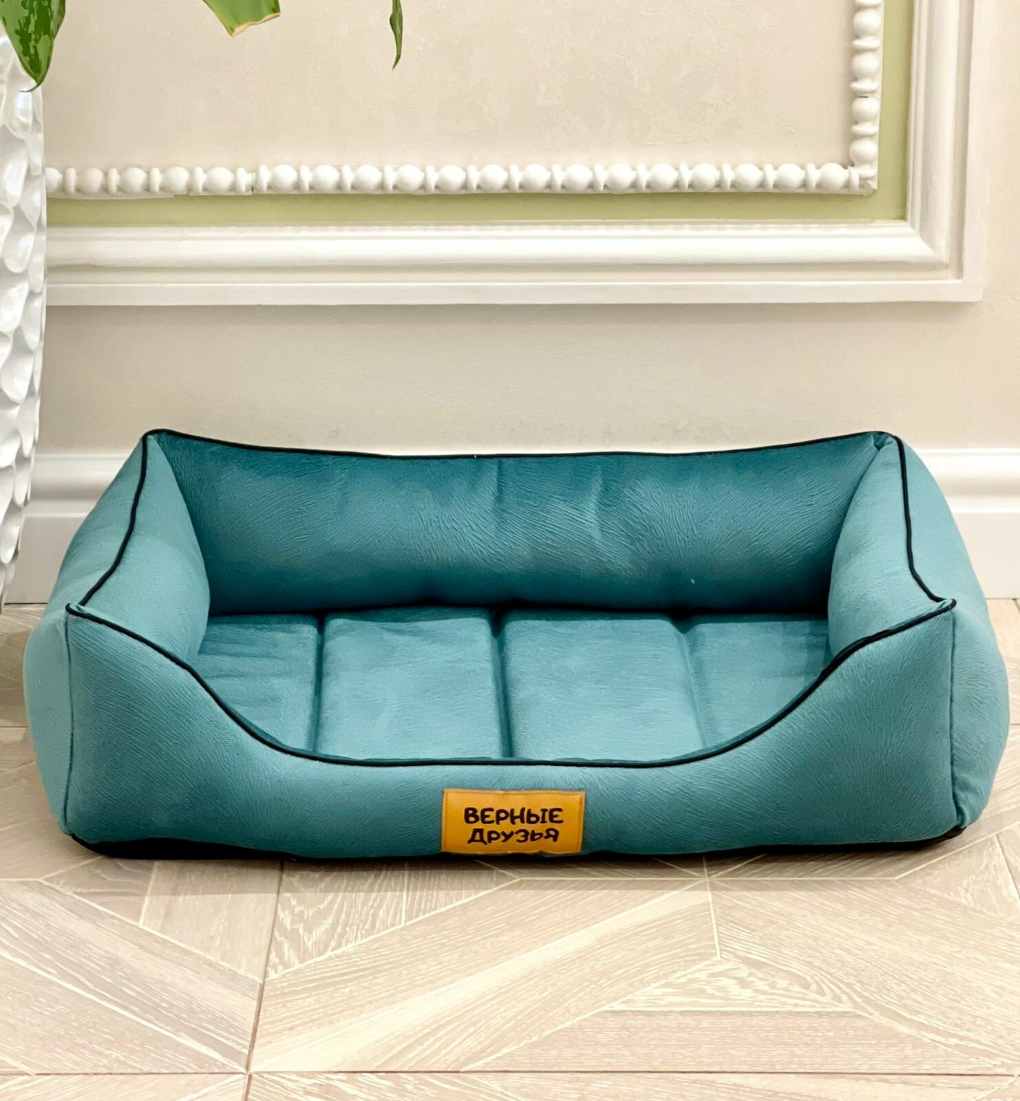 GLG Лежанка для кошек и собак "Ника". Бирюзовый, 65х50х16 см.