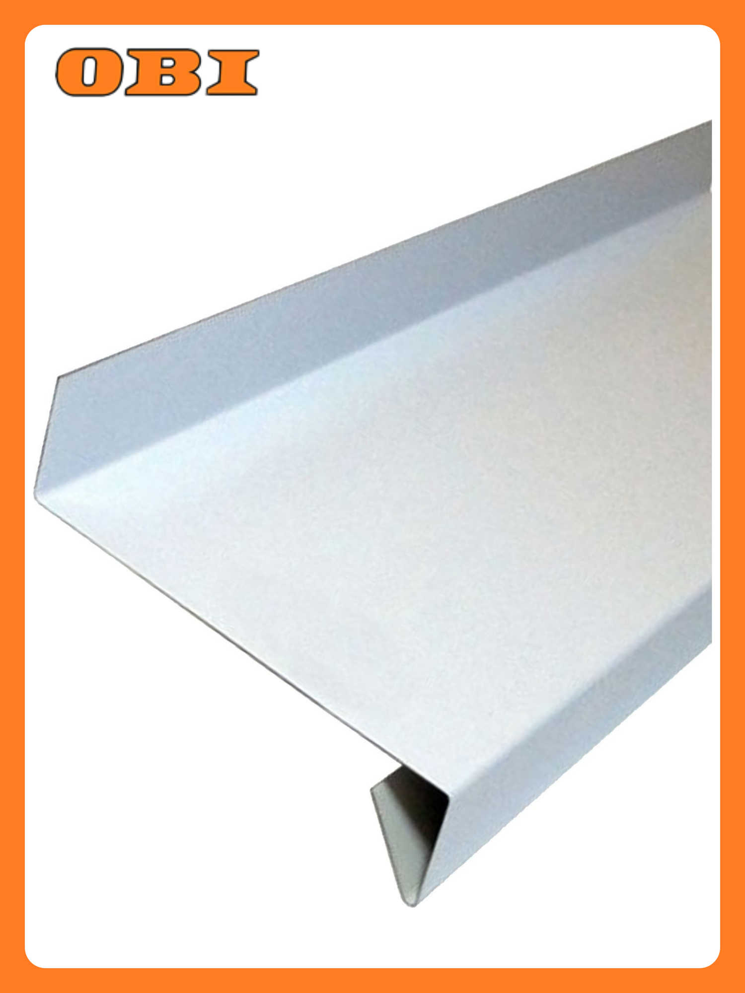 Отлив для окна стальной оцинкованный белый 150x1500