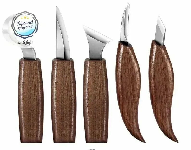 Нож для резьбы по дереву 5шт, для скульптур, ложек, чаш и посуды, ножи для фигурной резки, резак по дереву