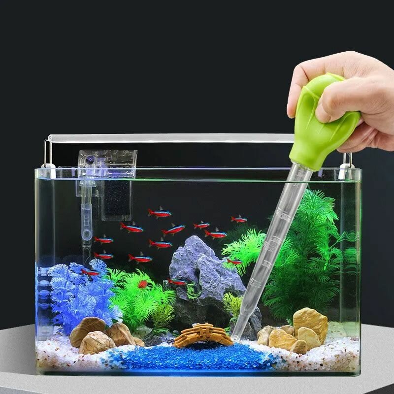 Пипетка с грушей для чистки грунта, аквариума и кормления кораллов/Сифон дозатор для перелива воды в террариуме с удлинительной трубкой