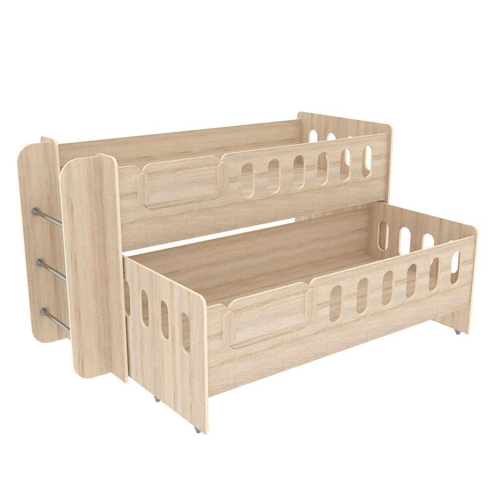 Двухъярусная выкатная кровать Чудо 9 80x180 Дуб Сонома