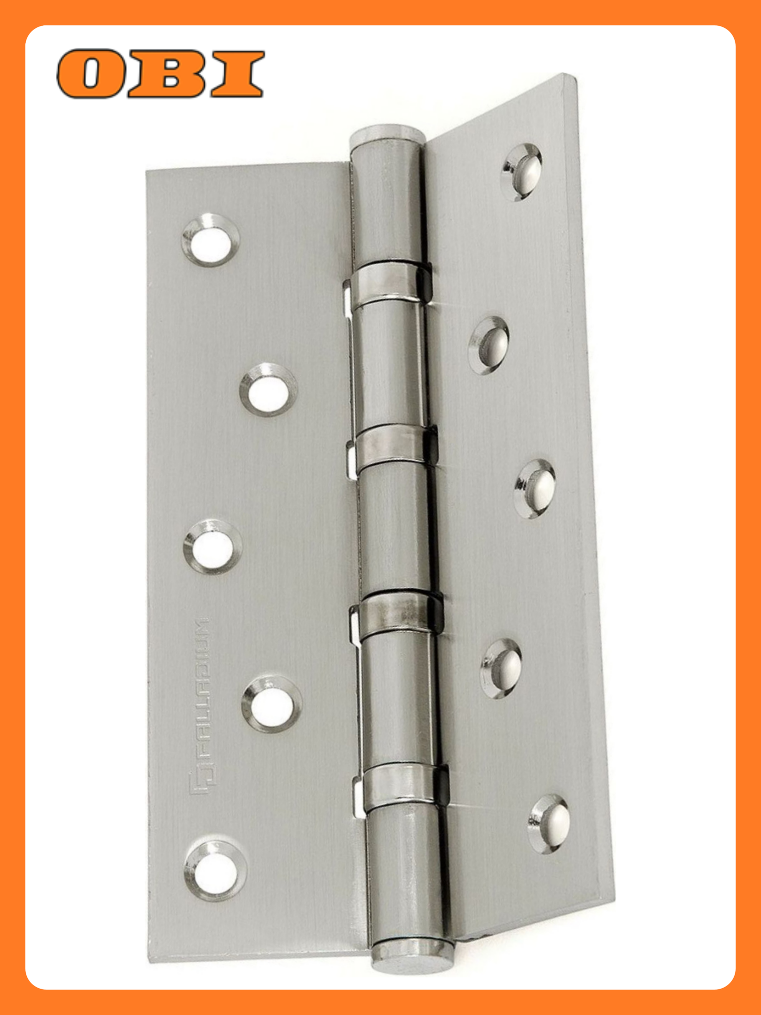 Дверная петля универсальная врезная Palladium 125х75х2,5 мм матовый никель