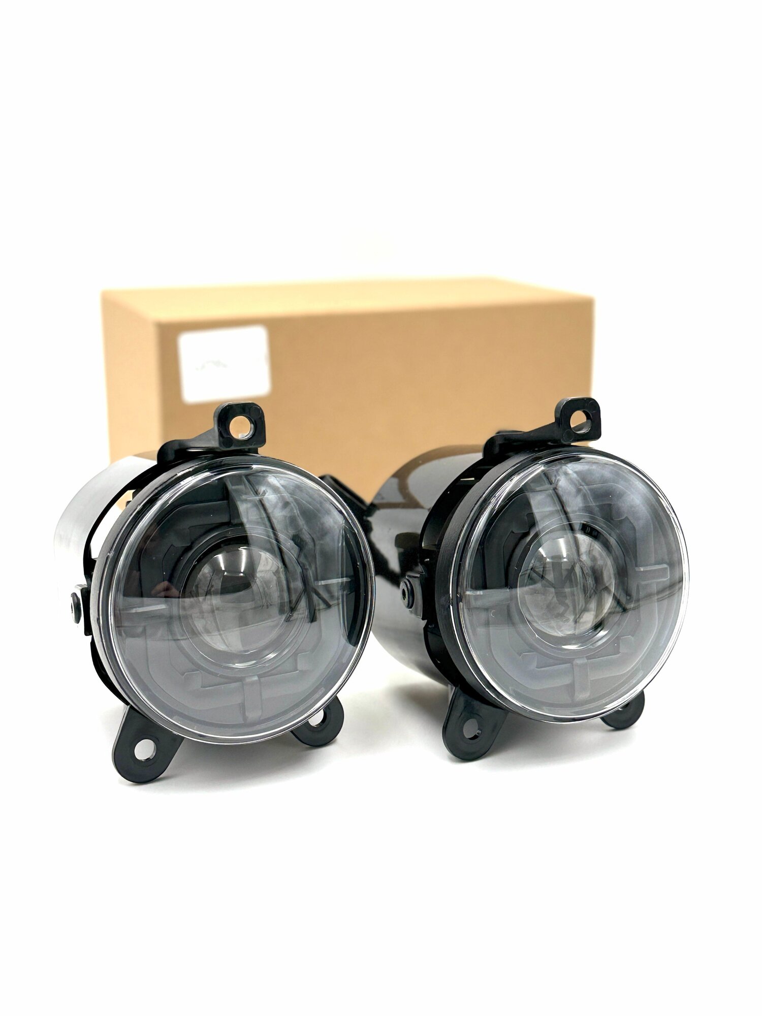 ЛЕД фары ПТФ линза 6000k для Лада Приора, Газель Некст Бизнес, Шевроле Нива 2009- / светодиодные противотуманки Led 2шт