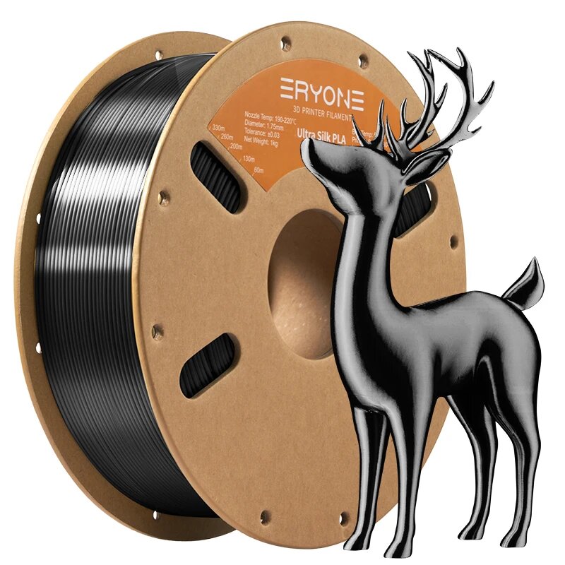 ERYONE Ultra SILK PLA, черный филамент для 3D-печати