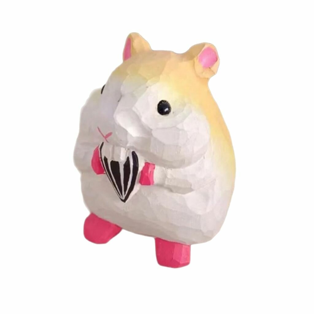 Миниатюрная фигурка хомяка из дерева