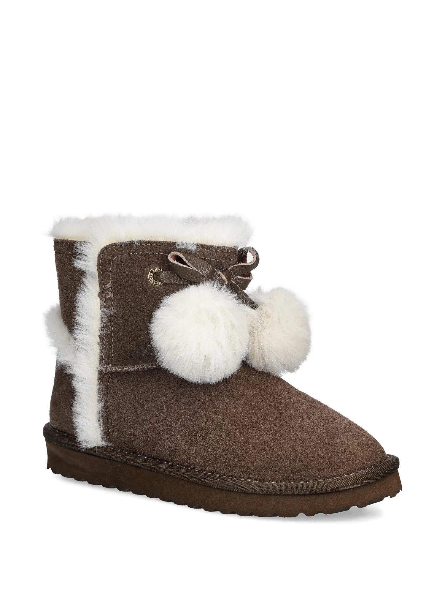 Ботинки LIU JO Faux-fur pompom boots, размер 37, brown — фото 1