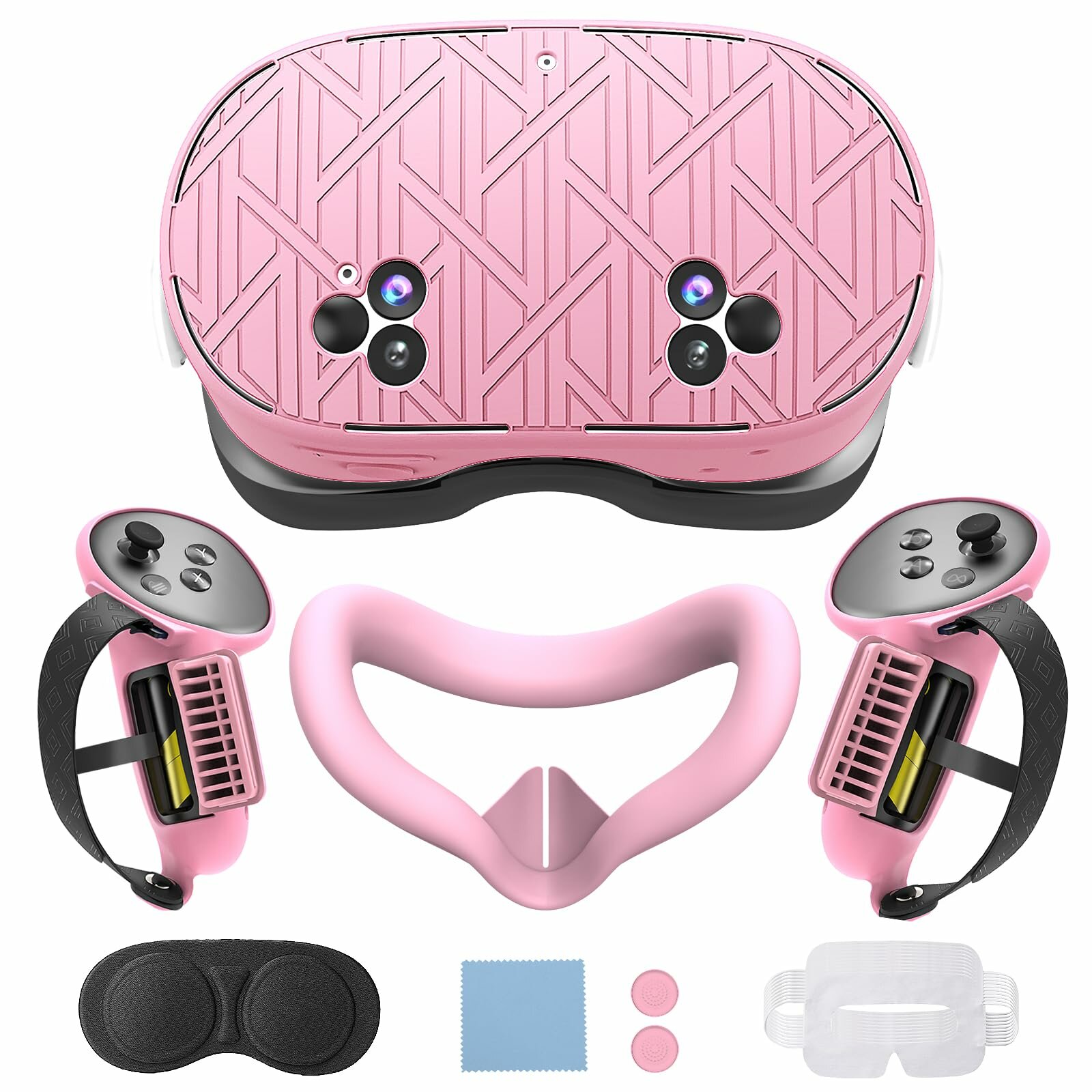 Набор аксессуаров для VR из силикона Meta Quest3S, силиконовая защитная оболочка Quest3s, 7-типазовый набор из силикона Quest3S, аксессуары Quest3S, семипазовый набор