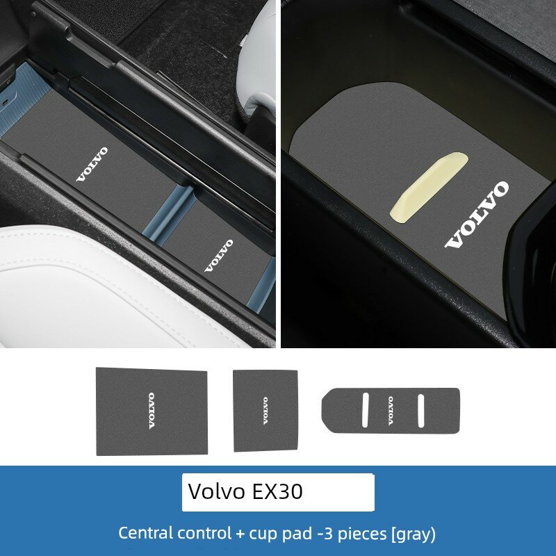 Автомобильные коврики для центрального консоли и стаканчика Volvo EX30, винтажный серый, премиум-аксессуары для