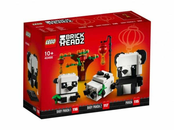 Lego 40466 BrickHeadz Сувенирный набор Панды на китайский Новый год