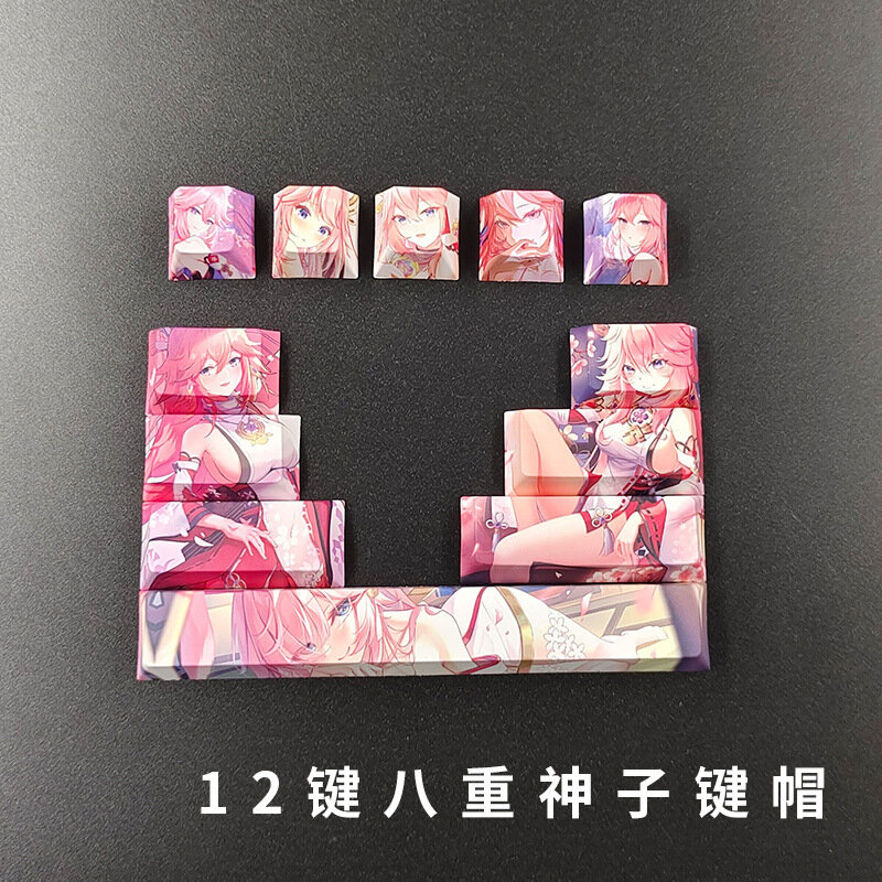 Креативные аниме-клавиши, оригинальные высокие клавиши-пазлы, клавиши с индивидуальностью, стиль милой девушки, механические клавиши для клавиатуры