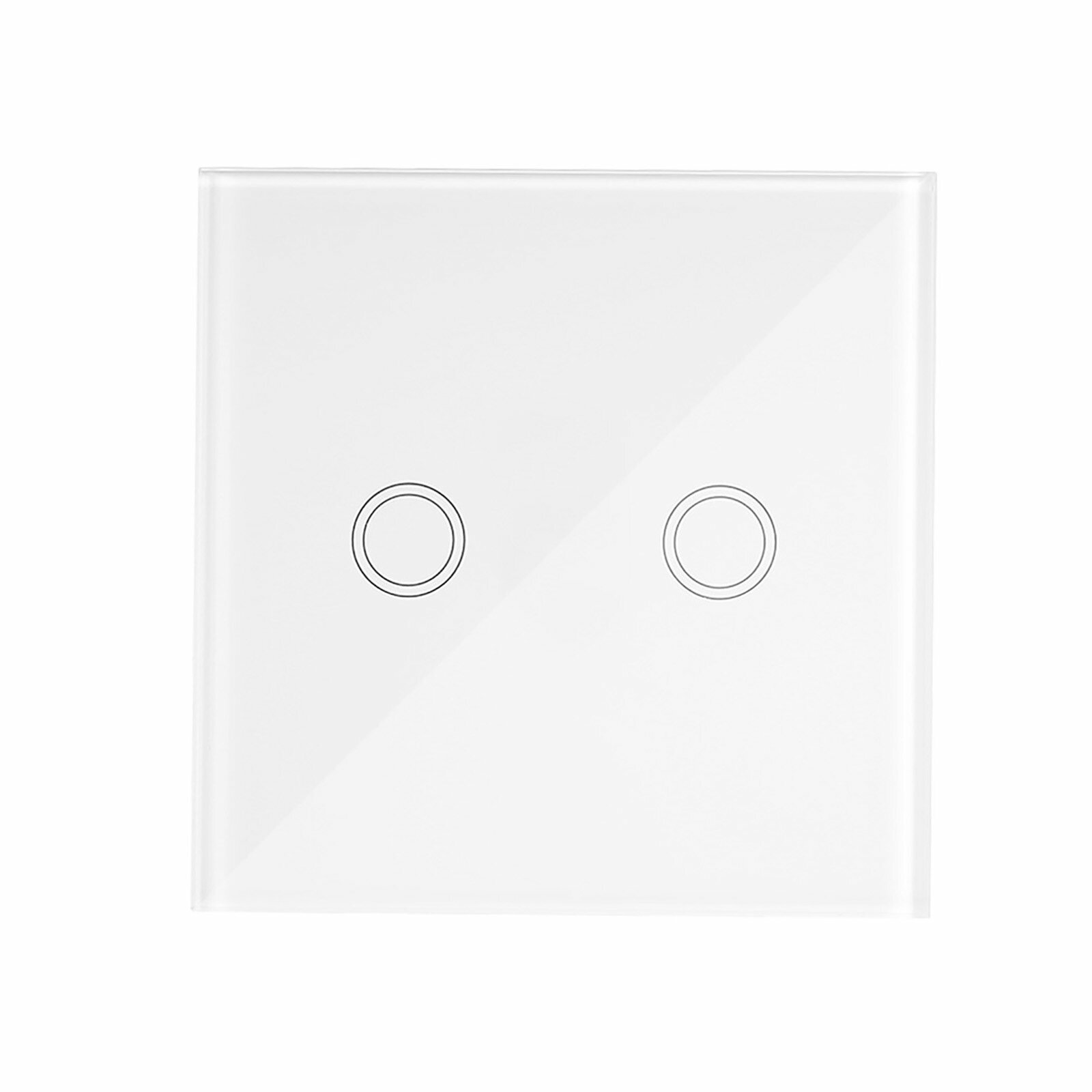 EWeLink 2CH T433 86 Type Wall Touch Panel Sticky 433MHz Wireless RF Remote Control Transmitter Automation Modules 2 Gang Support All SONOFF RF 433MHz Products Control Staircase Lamp, Power Supply 1*12V 27A Alkaline Battery, Product Size 86*86*14mm,