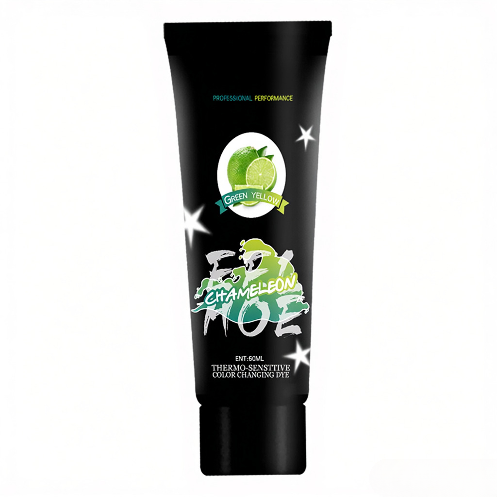 Eelhoe Градиентная краска для волос Натуральная растительная формула Безвредная Изменяет цвет в зависимости от температуры Черный серый, Желто-зеленый, Королевский синий, Туманный пурпурный 60ML Для всех типов волос Подходит для возраста 16-48 лет