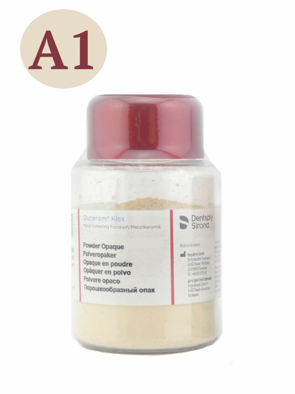 Масса керамическая для металлокерамики Дуцерам Кисс (Duceram Kiss) опак порошок A1 (75 гр)